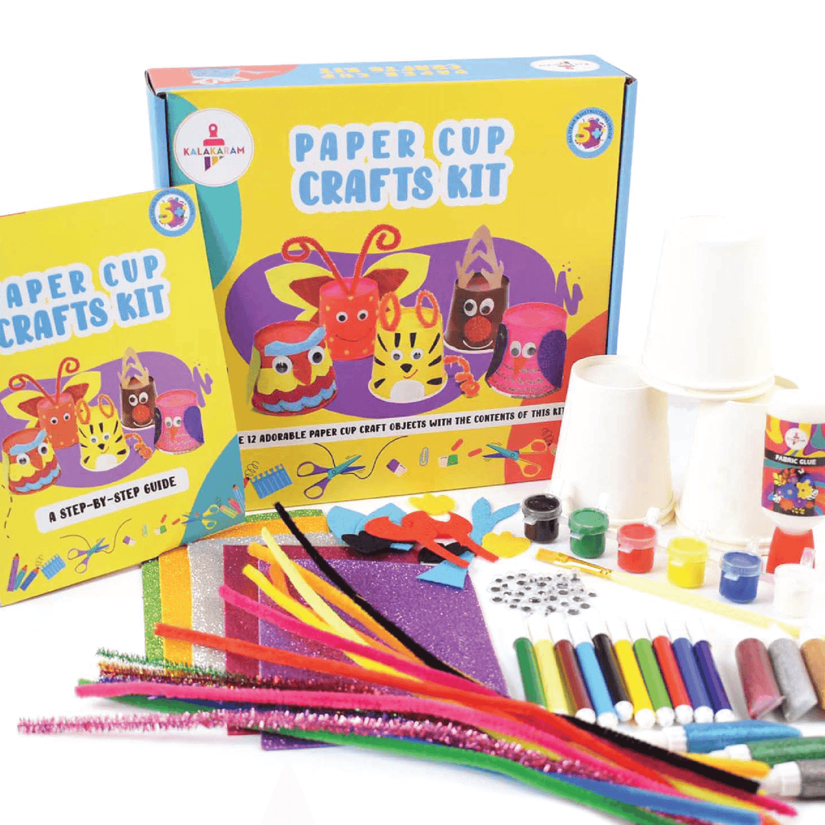 Paper Cup Craft Kit for Kids - Recycled Art Activity Ages 5-10 – Kalakaram